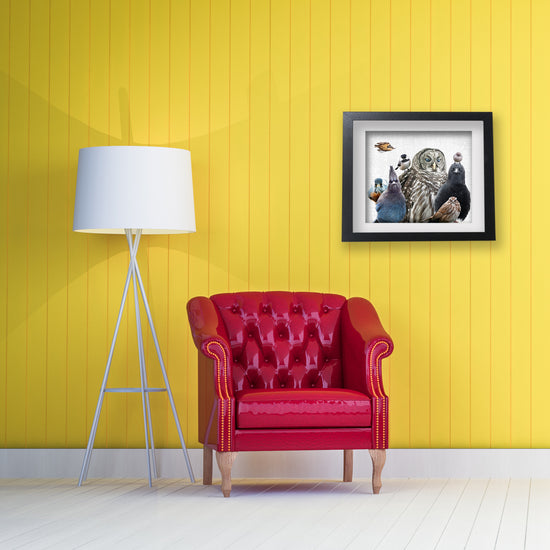 THE AMERICAN ROBIN OF JUDGEMENT — Fine Art Print, Judgmental Birds Col